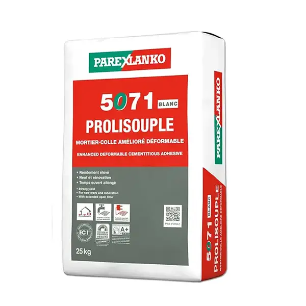 Colle 5071 prolisouple (flex) blanche sac de 25 kg - Lamaisondupave