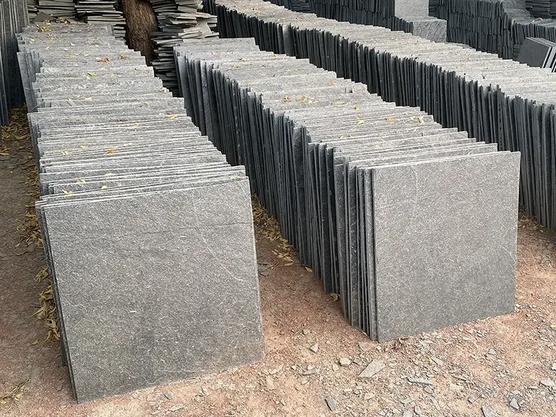 Dallage ardoise schiste silver grey 30/60 cm Ep. 1.8 cm - Unité de ...